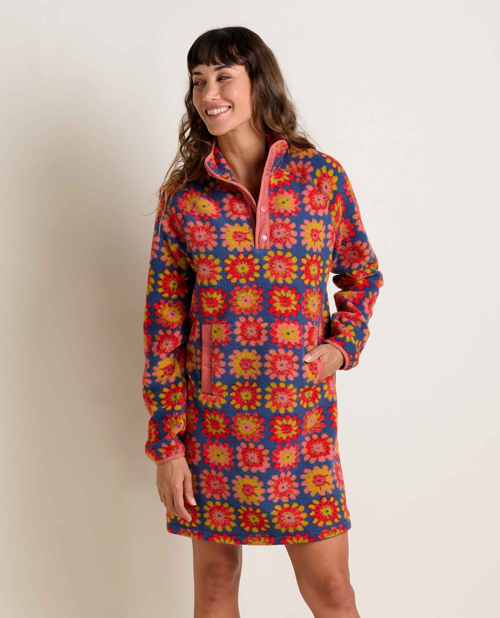 W CAMPO FLEECE 1/4 SNAP DRESS – Boone Mountain Sports
